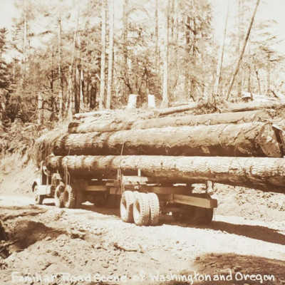 Pacific Northwest Logging Truck RPPC Postcard 1950s Washington Oregon ...