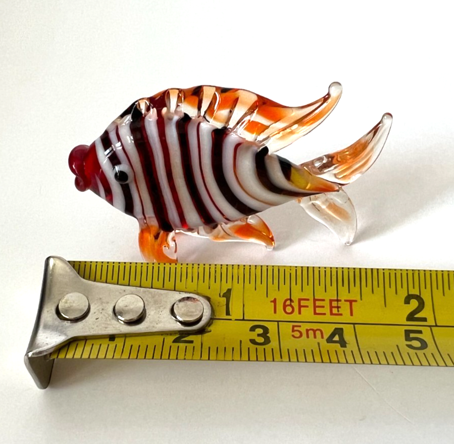 Murano Glass Handcrafted Unique Lovely Mini Fish Figurine, Size 1 (1.5 ...