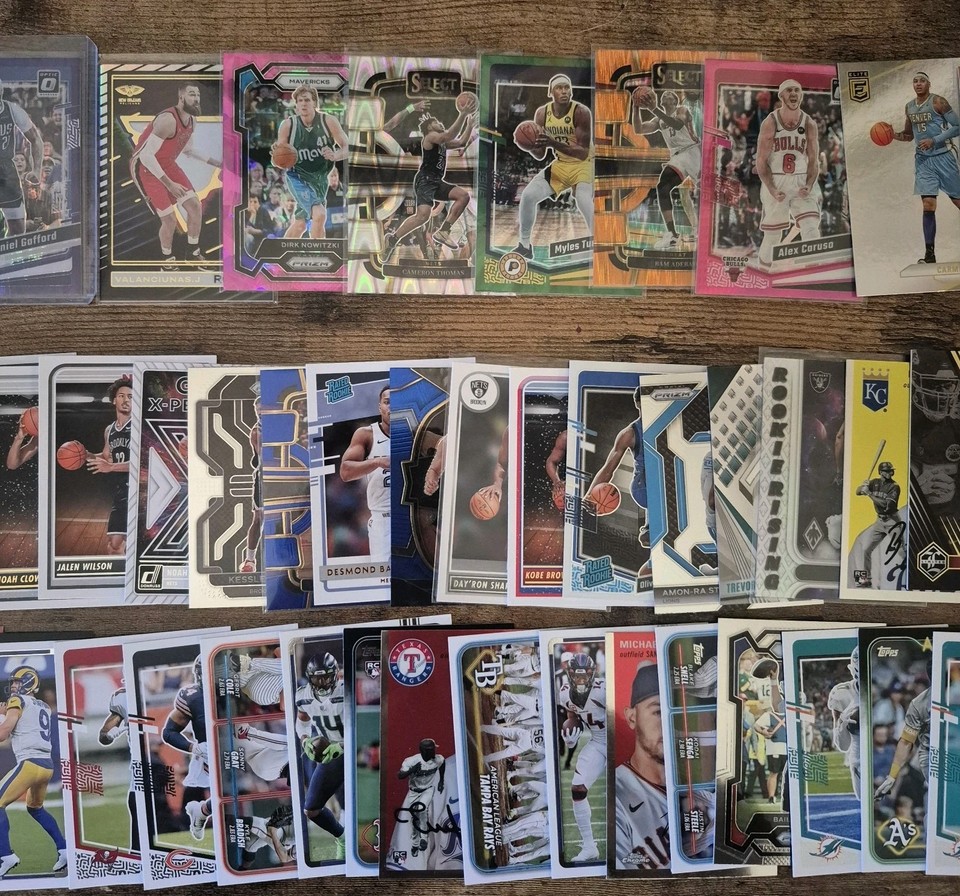 Huge Multi Sports Card Lot 50 Cards NFL, MLB, NHL Parallel/Prizm ...