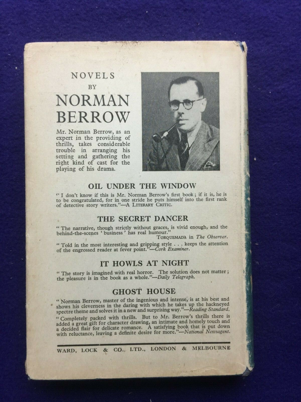 Norman BERROW. WORDS HAVE WINGS. 1st Edition 1946 in dj Ward Lock & Co ...