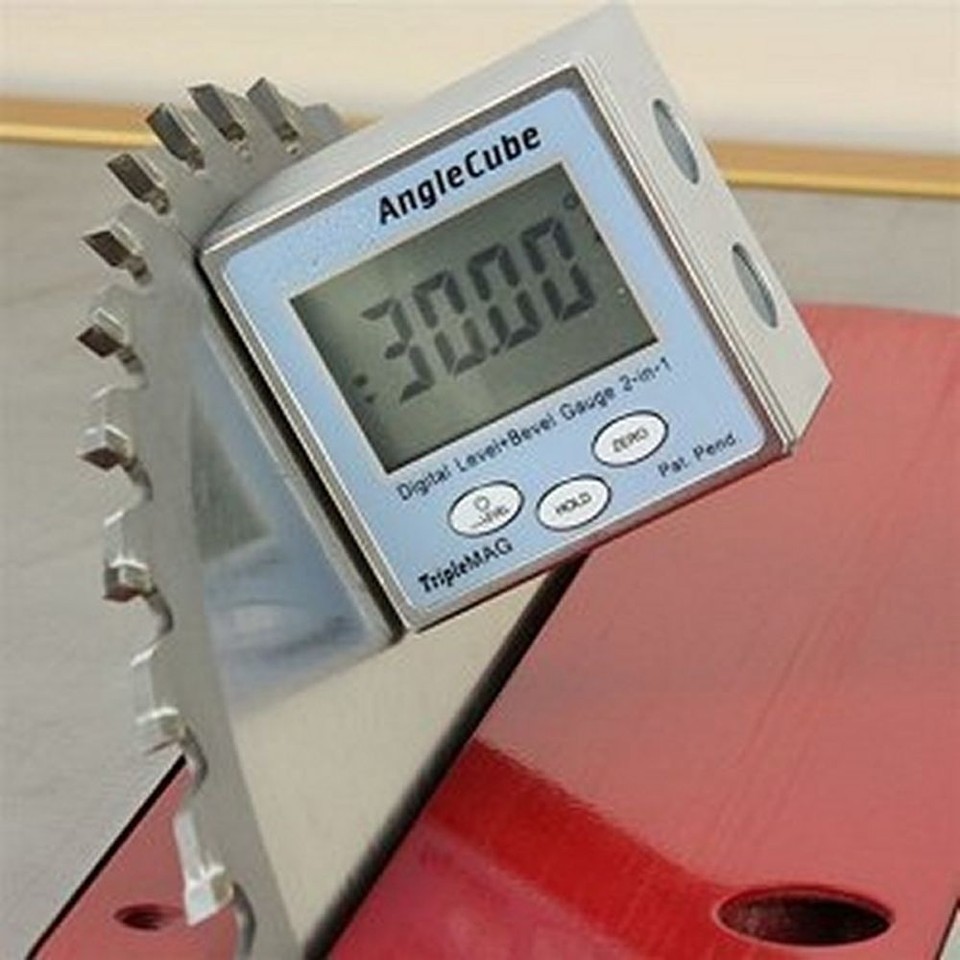 iGaging Angle Cube Digital Magnetic Protractor Gauge Level Table Saw w ...