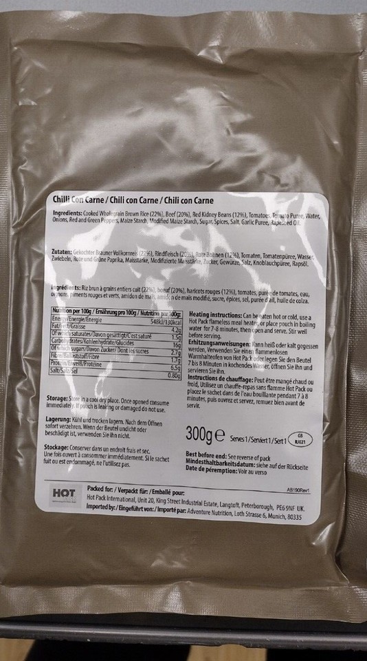 BRITISH ARMY MOD RATION PACKS MEALS MRE EMERGENCY FOOD SUPPLIES READY ...