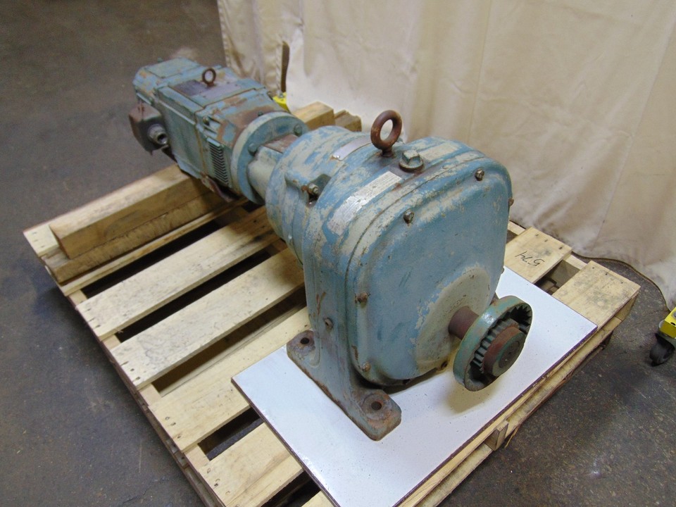 Heavy Duty Double Reduction Gearmotor Gear Reducer 10 HP DC Motor 240 ...