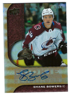 SHANE BOWERS 2020-21 UPPER DECK TRILOGY ROOKIE RENDITIONS GOLD FOIL ...