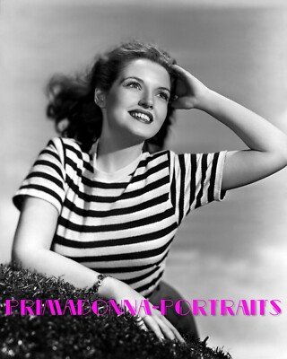 VIRGINIA PATTON 8X10 Lab Photo 1940s Stunning Striped Outfit Actress ...