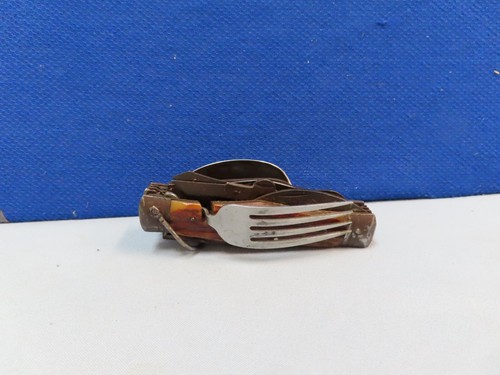 vintage multi-task camping knife tool, 1940--50, stag handle, 11 ...