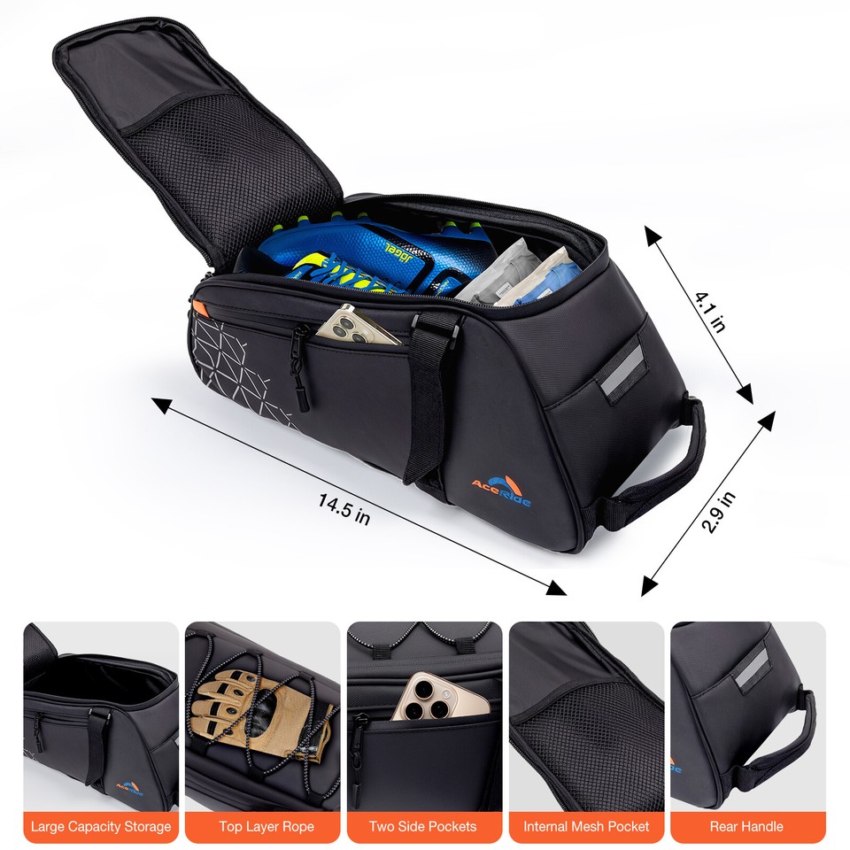 8L Bike Saddle Bag Rack Trunk Pannier Luggage Carrier Bike Bag ...