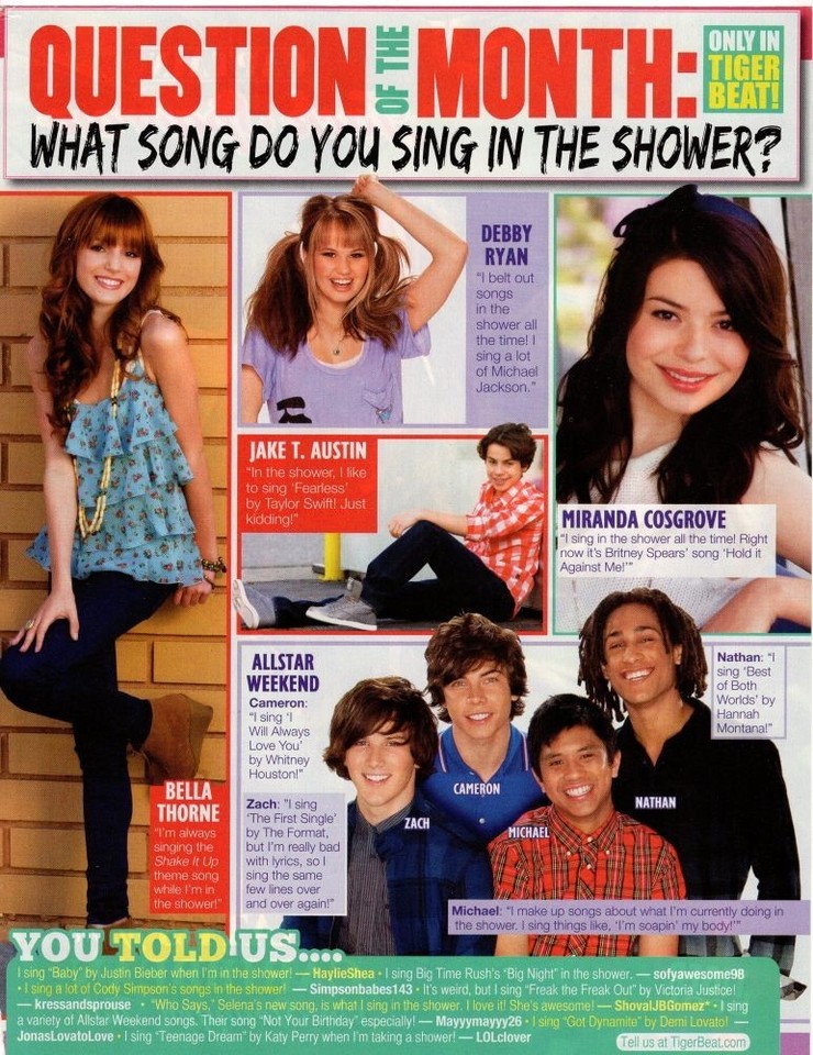 Johnny Depp Jack Sparrow pinup Miranda Cosgrove Bella Thorne Allstar ...