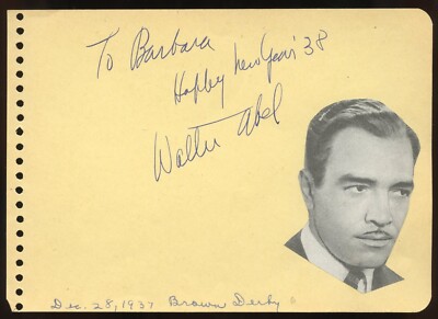 Walter Abel d1987 signed autograph 4x6 Cut American Stage, Film, and ...