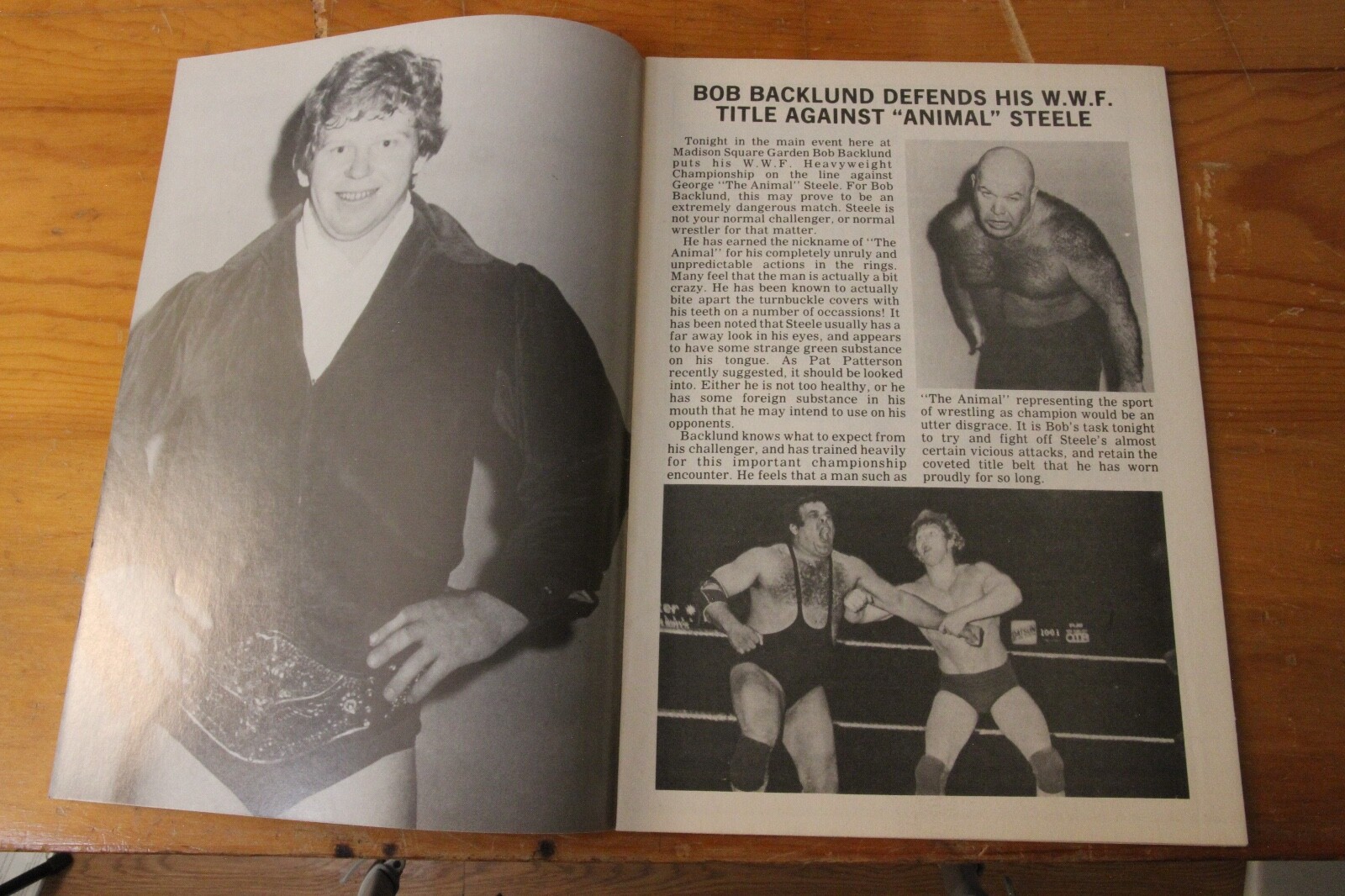 WWF Wrestling Program Jul 1981 MSG Magnificent Muraco George Steele Bob ...