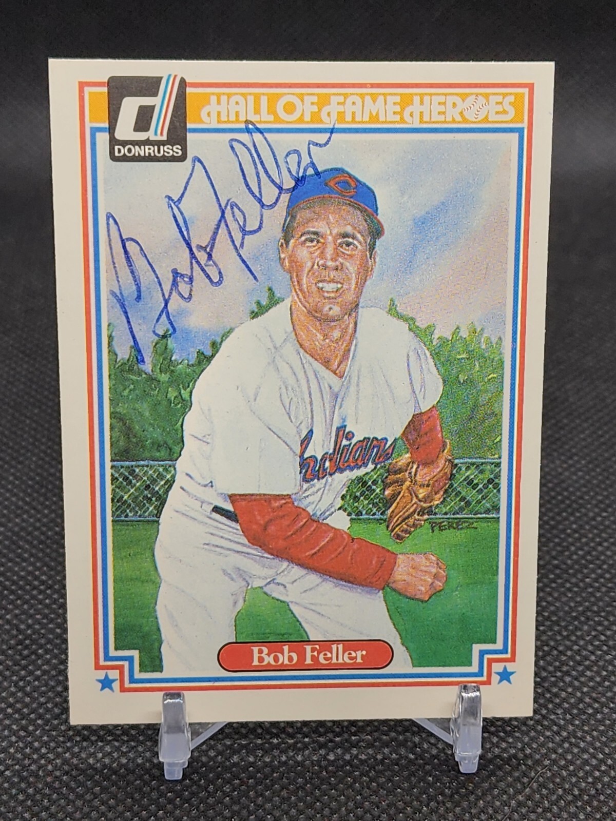 BOB FELLER ⚾️ 1983 Donruss Hall of Fame Heroes Autograph #36 ...