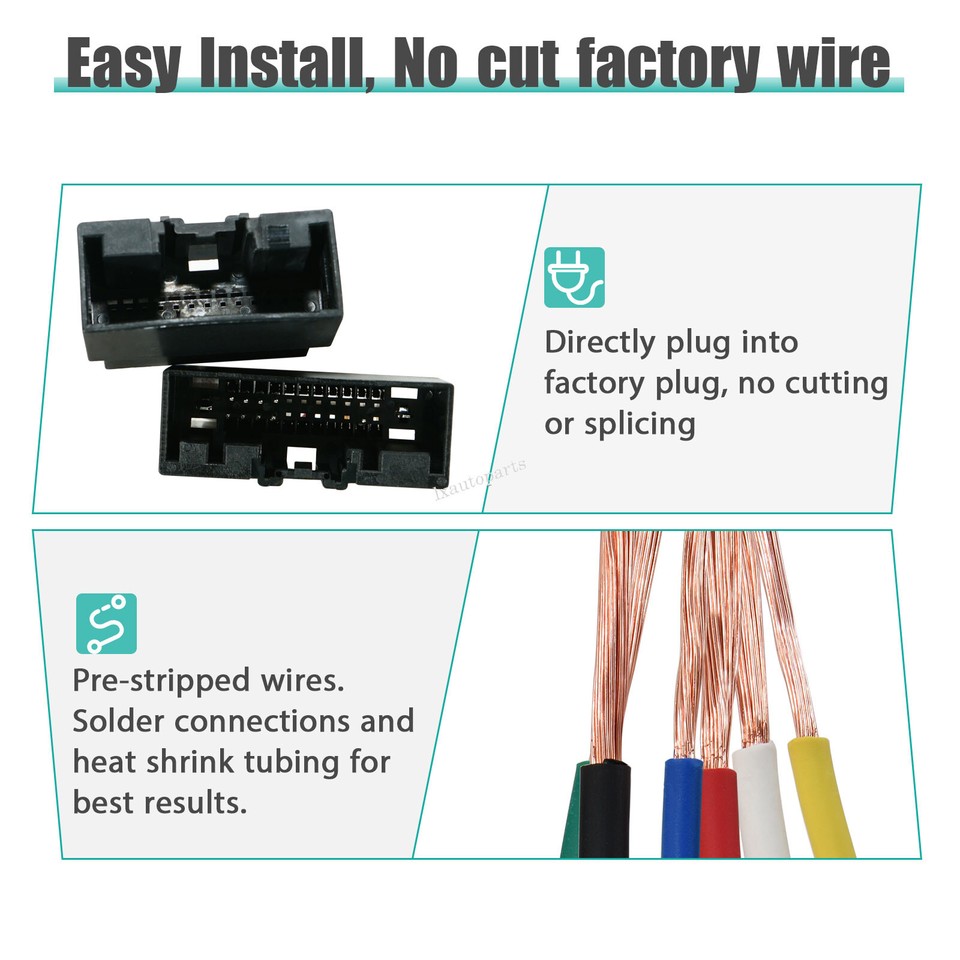 For Ford Fiesta 2013-2018 Car Radio Stereo Wiring Harness Connector ...