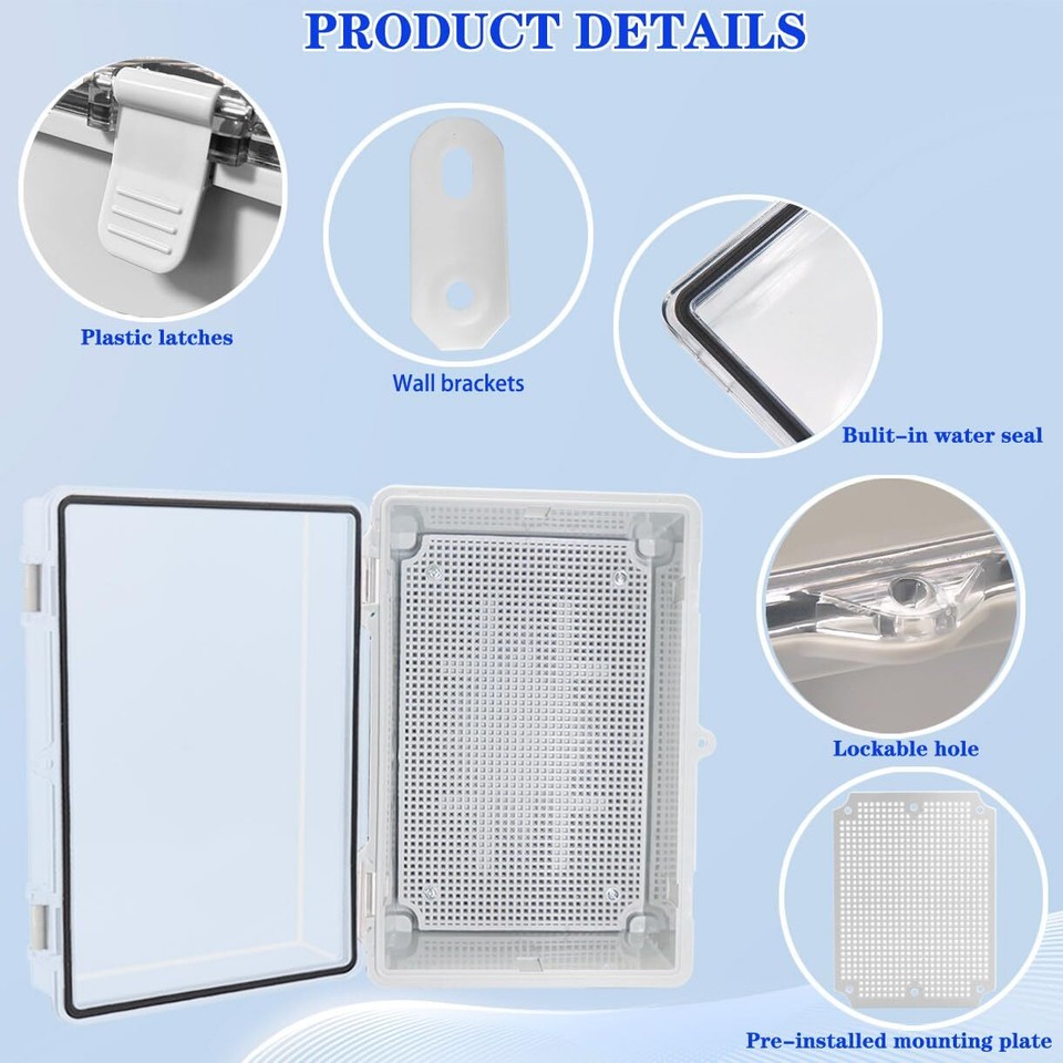 YETLEBOX Outdoor Waterproof Electrical Box Junction Box Weatherproof ...