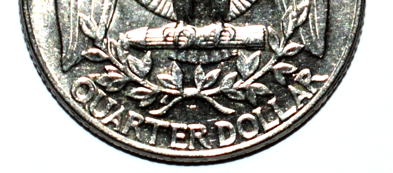 1990 D Washington Quarter Error Double-Die Mint Mark, DD Wing Die Clash ...