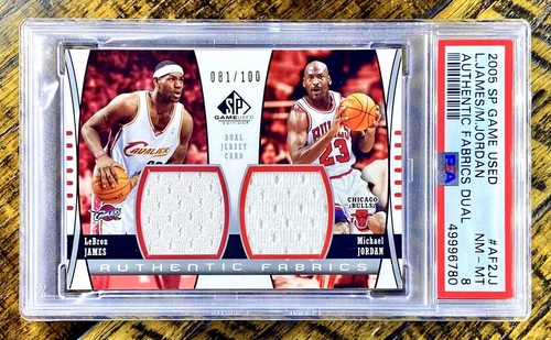 2004-05 SP Game Used MICHAEL JORDAN/LEBRON JAMES #/100 Fabrics Dual ...