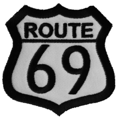 Route 69 Sew on Embroidered Patch Biker Vest Jacket Patch 2.1/2" x 2.1 ...