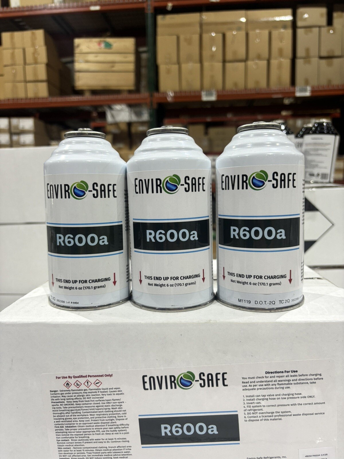 Enviro-Safe R-600a Refrigerant with 7/16" Self Sealing K28 6 oz 3 Cans ...