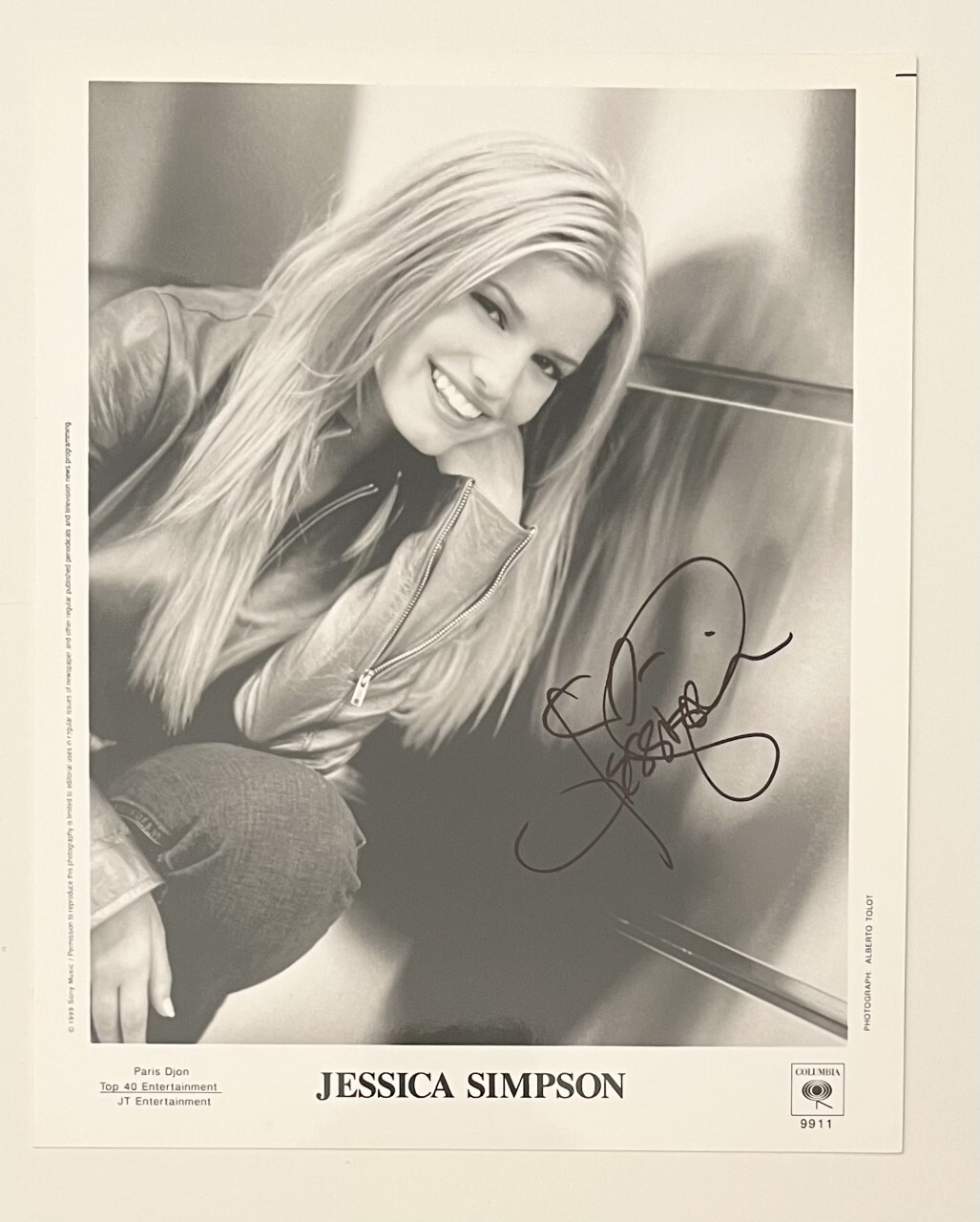 Jessica Simpson 8" X 10" Promotional Press Photo Signed In-Person 1999 ...