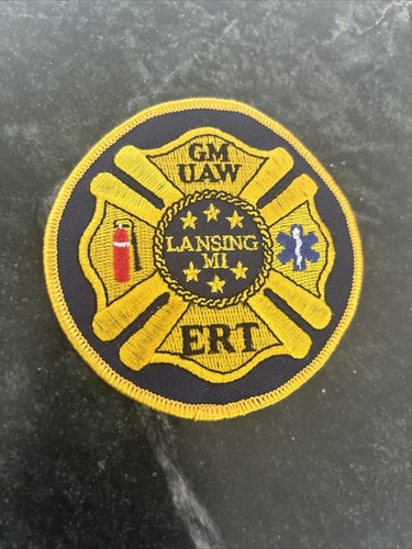 GM UAW ERT Emergency Response Team Lansing MI PATCH 3” RARE IRON ON ...