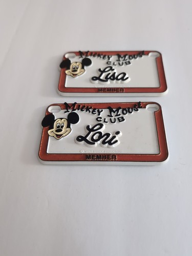 Vintage Walt Disney Productions Mickey Mouse Name Tags - Plastic | eBay