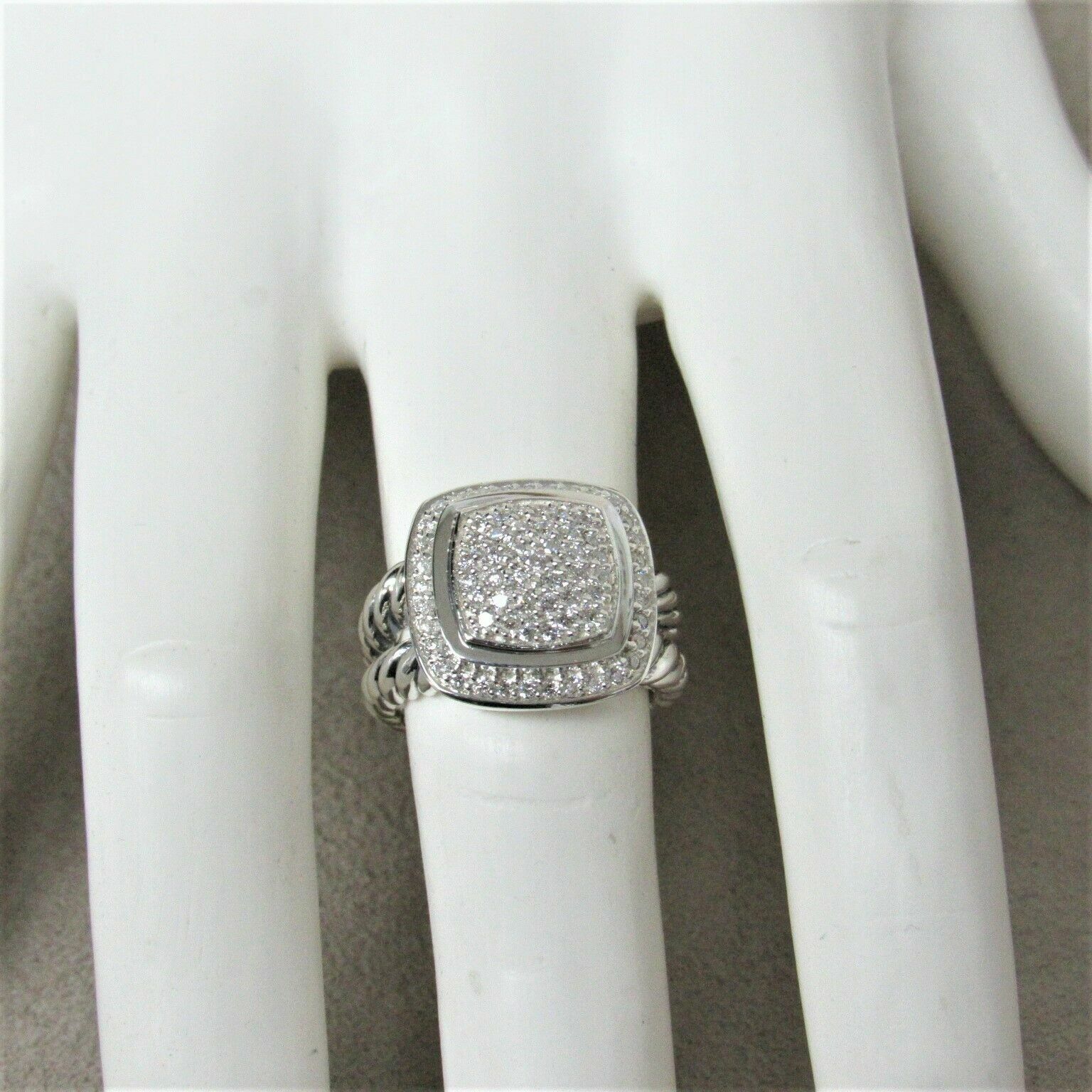 David Yurman Albion 11mm Pave Diamond Ring Size 9 - Gem