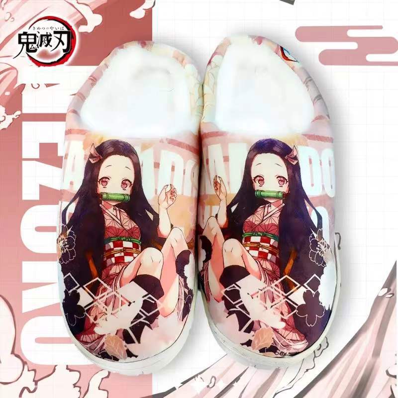 Anime Demon Slayer Kamado Nezuko cosplay cotton slippers Otaku harajuku ...