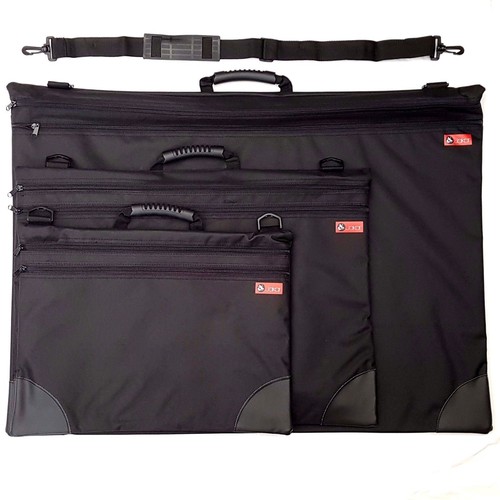 Jakar Art Folder Case Black Portfolio Water Resistant Double Zip Carry ...