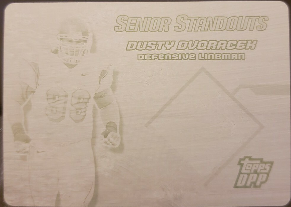 DUSTY DVORACEK 2006 Topps Draft Picks Prospects PRINTING PLATE 1/1 ...