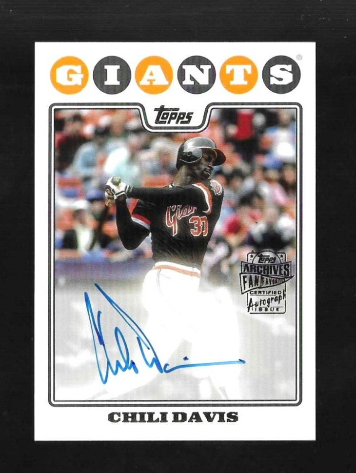 2023 Topps Archives CHILI DAVIS FAN FAVORITES ON CARD autograph AUTO ...