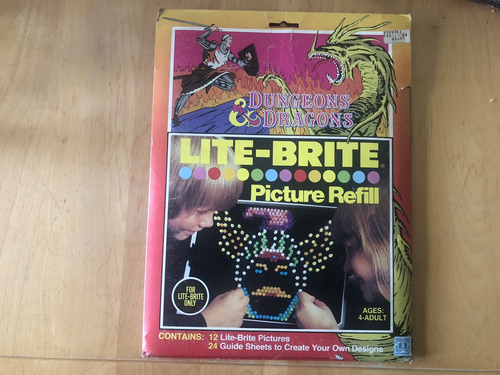 Very rare complete unused vintage Dungeons and Dragons lite brite refill pack | eBay
