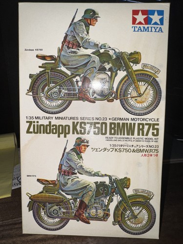 Tamiya Zundapp KS750 BMW R75 German Motorcycle 1/35 Model Kit Open C17 ...