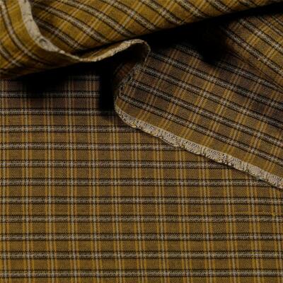 14" W Yukata Hitoe Obi Sash Woven Cotton, Tiny Gold & Slate Plaid, BTY ...
