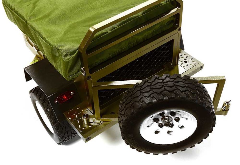 Alloy Realistic Model Camping Trailer w/Roof Top Tent for 1/10 RC ...