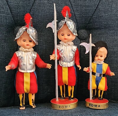 Guard Dolls Vatican Swiss Vintage Italy Roma Souvenir Sleepy Eyes | eBay