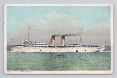 SHIPS SS NORTH LAND DETROIT PUBLISHING POSTCARD # 11854 VARIATION 9D | eBay