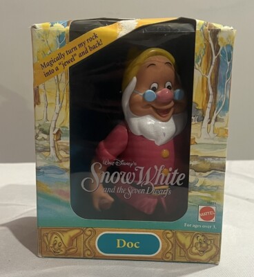Disney DOC Dwarf 1992 Mattel Snow White & 7 Dwarfs Vinyl Figure In Box ...
