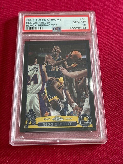 2003-04 Topps Chrome - Black Refractor #31 Reggie Miller /500 for sale ...