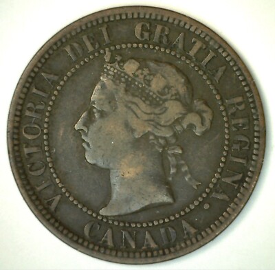 1891 Canada Large Cent Coin 1c Canadian LL Circulated Large Leaves | eBay
