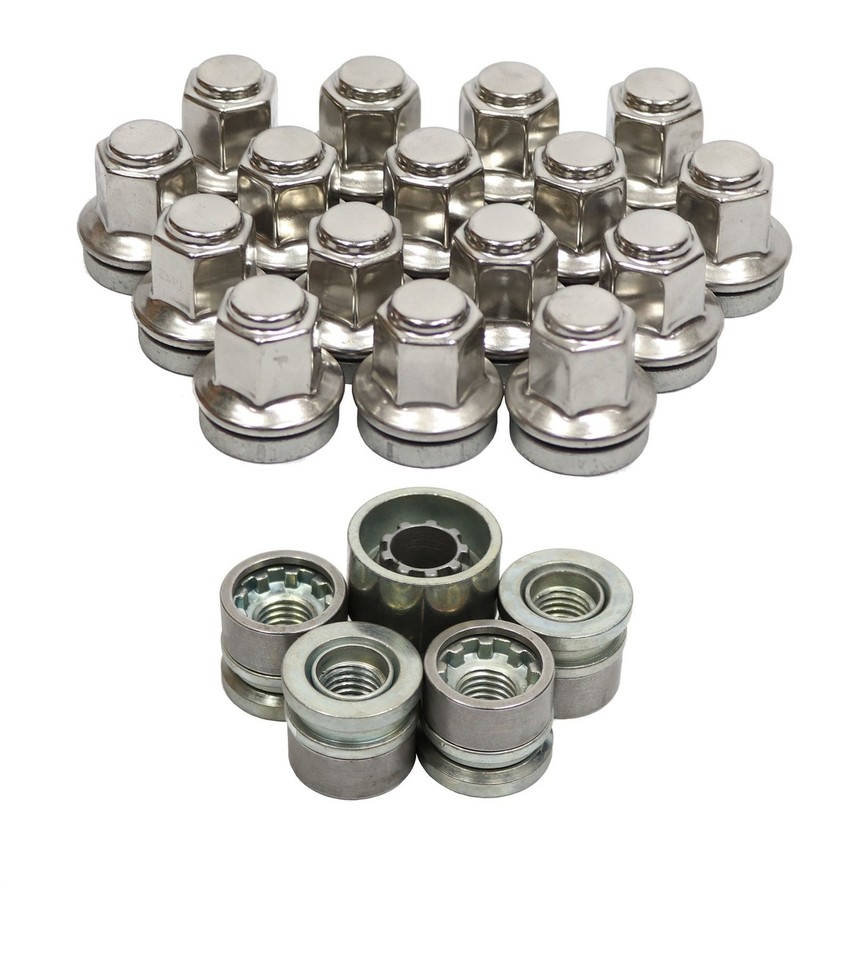 FORD TRANSIT WHEEL NUT SET 16 STEEL CAPPED O.E + LOCK NUT x4 + KEY MK6 ...