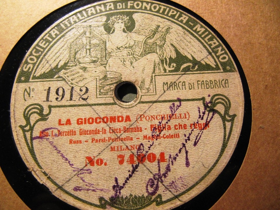 1905 Magini Coletti PARSI PETTINELLA Russ FONOTIPIA Gioconda FINALE ...