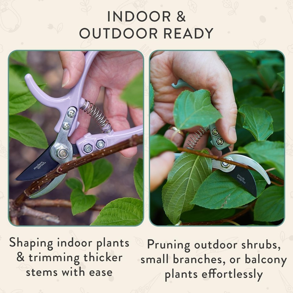 Hand Pruners - Lightweight Pruning Shears W/Easy Lock- Gardening ...