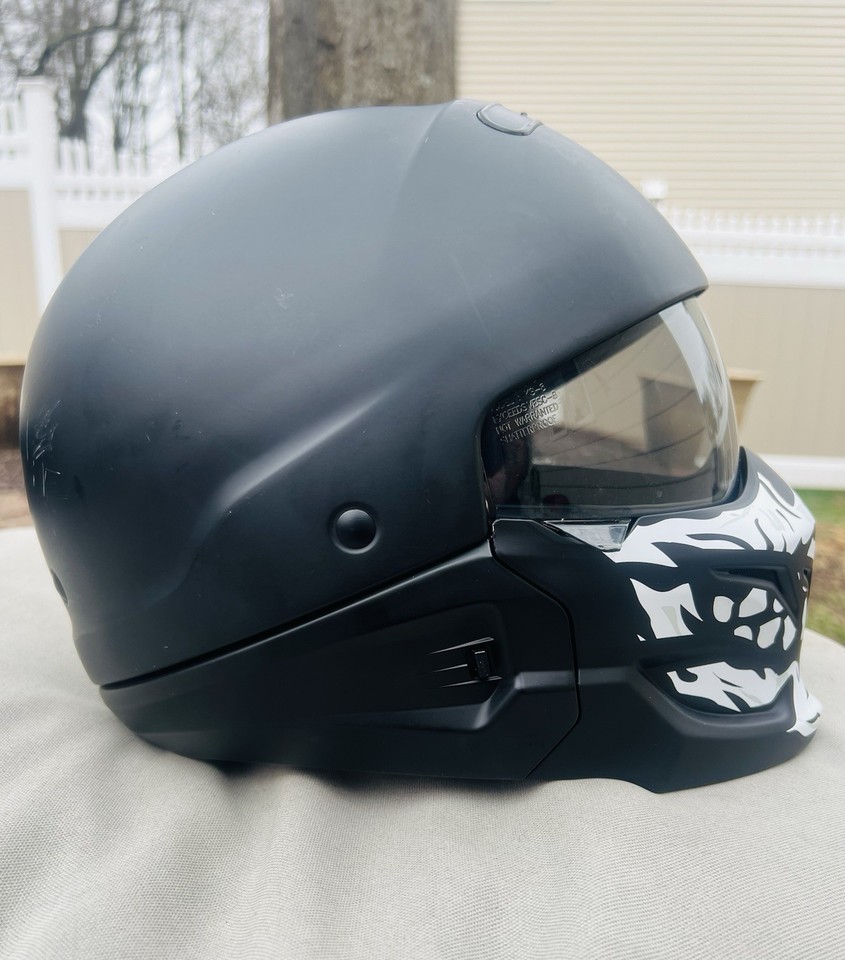 Harley Davidson Pilot 3-in-1 X04 Helmet/Matte Black/Exo Skull/Bandana ...