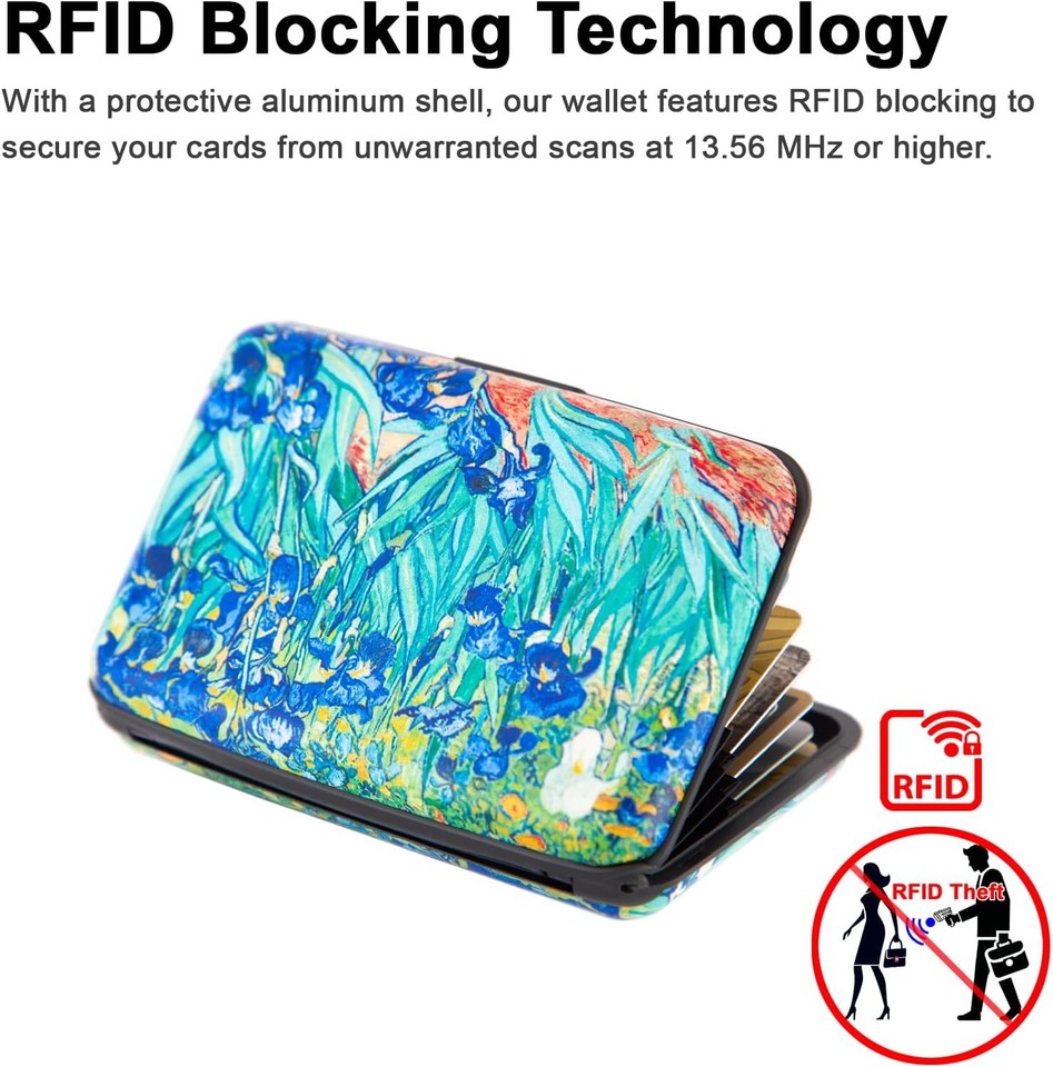 Credit Card Holder Small RFID Blocking Wallet Business Metal Slim Mini ...