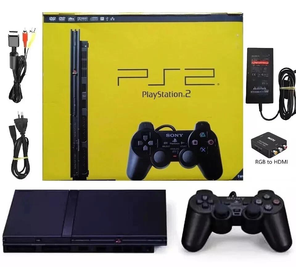 Sony PlayStation 2 PS2 Slim Console Region Free Set in Retail Pack ...
