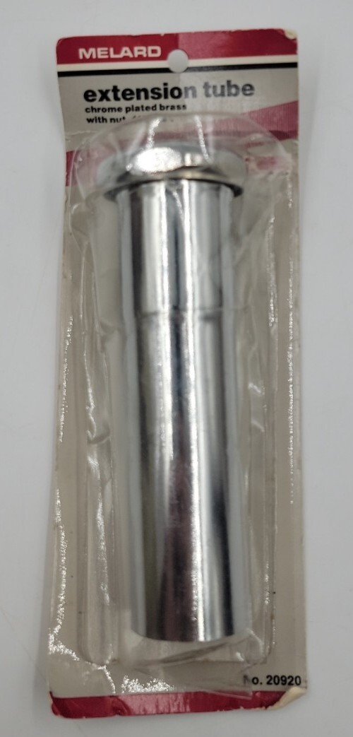 Melard Vintage 1-1/2" x 6" Chrome Plated Brass Tubular Extension Tube ...