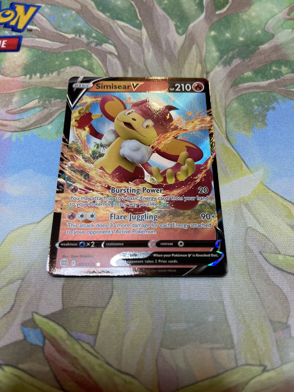 Simisear V 27/172 Ultra Rare Brilliant Stars Pokemon TCG Near Mint ...