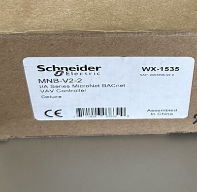 SCHNEIDER ELECTRIC MNB-V2-2 BACNET VAV Controller Used In Box Still ...