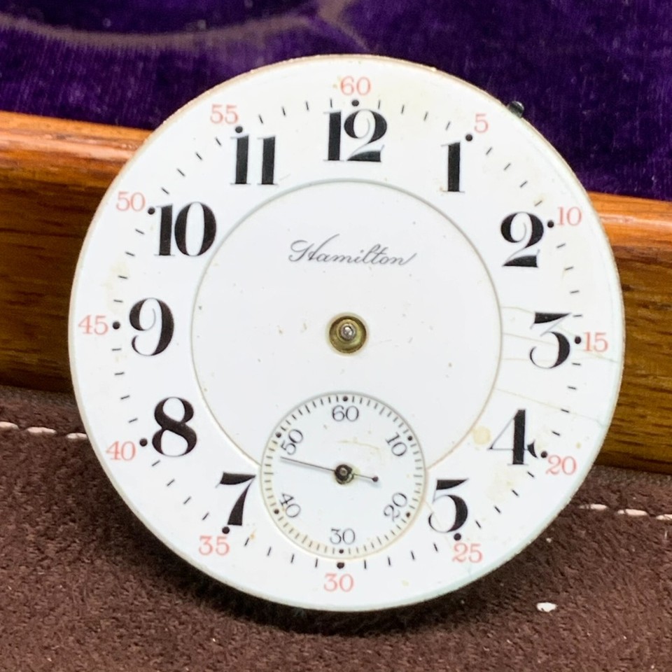 Hamilton Grade 972 16S 17 Jewels Open Face Pocket Watch Movement Runs ...