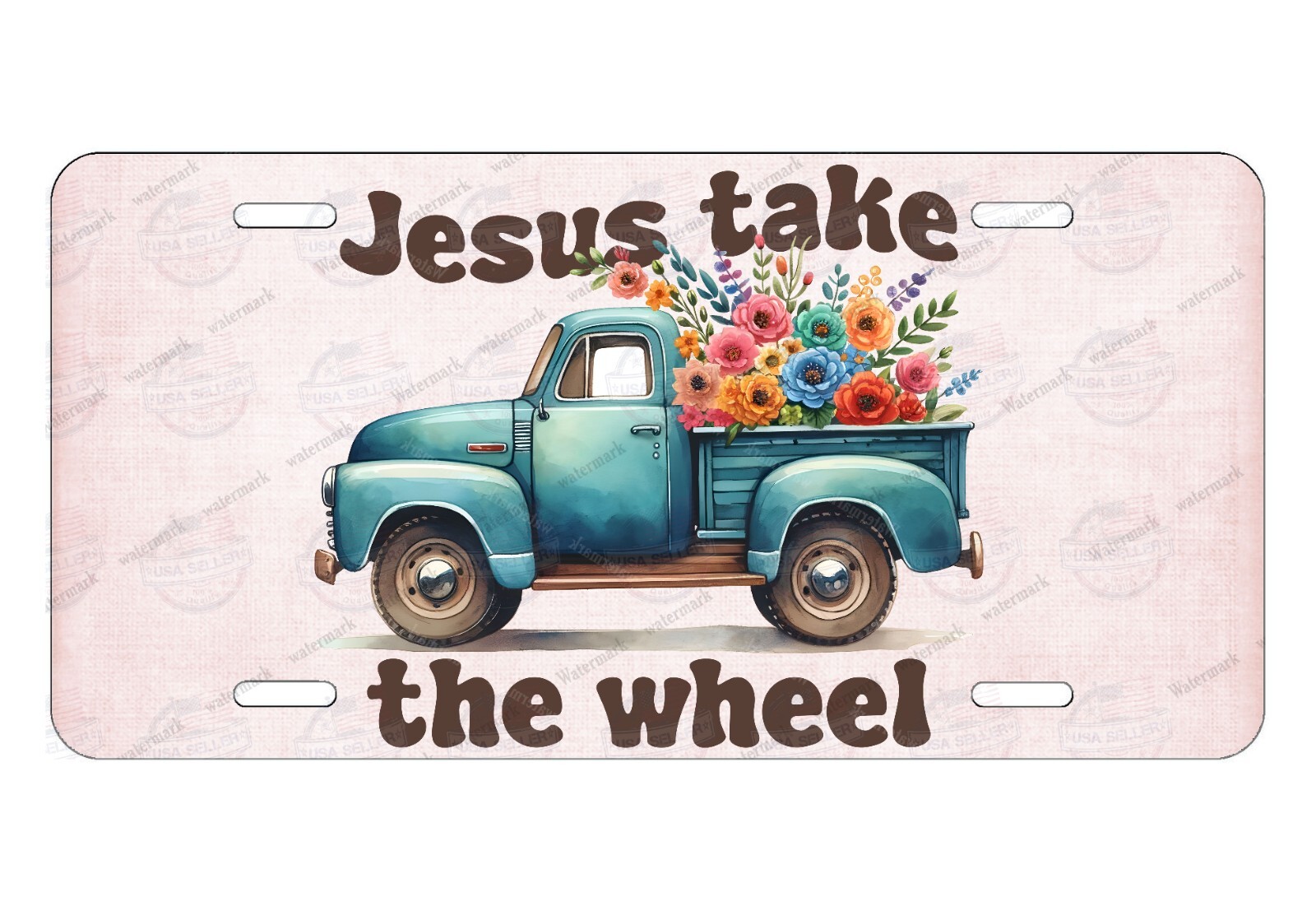 Jesus Take the Wheel Christian License Plate Auto Car Bike Motorcycle ...