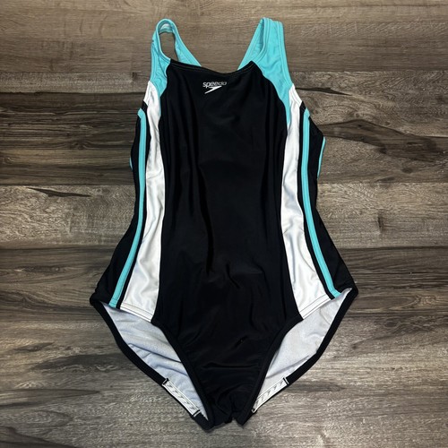 Speedo Girl's Swimsuit One Piece Infinity Splice Thick Strap, Black ...